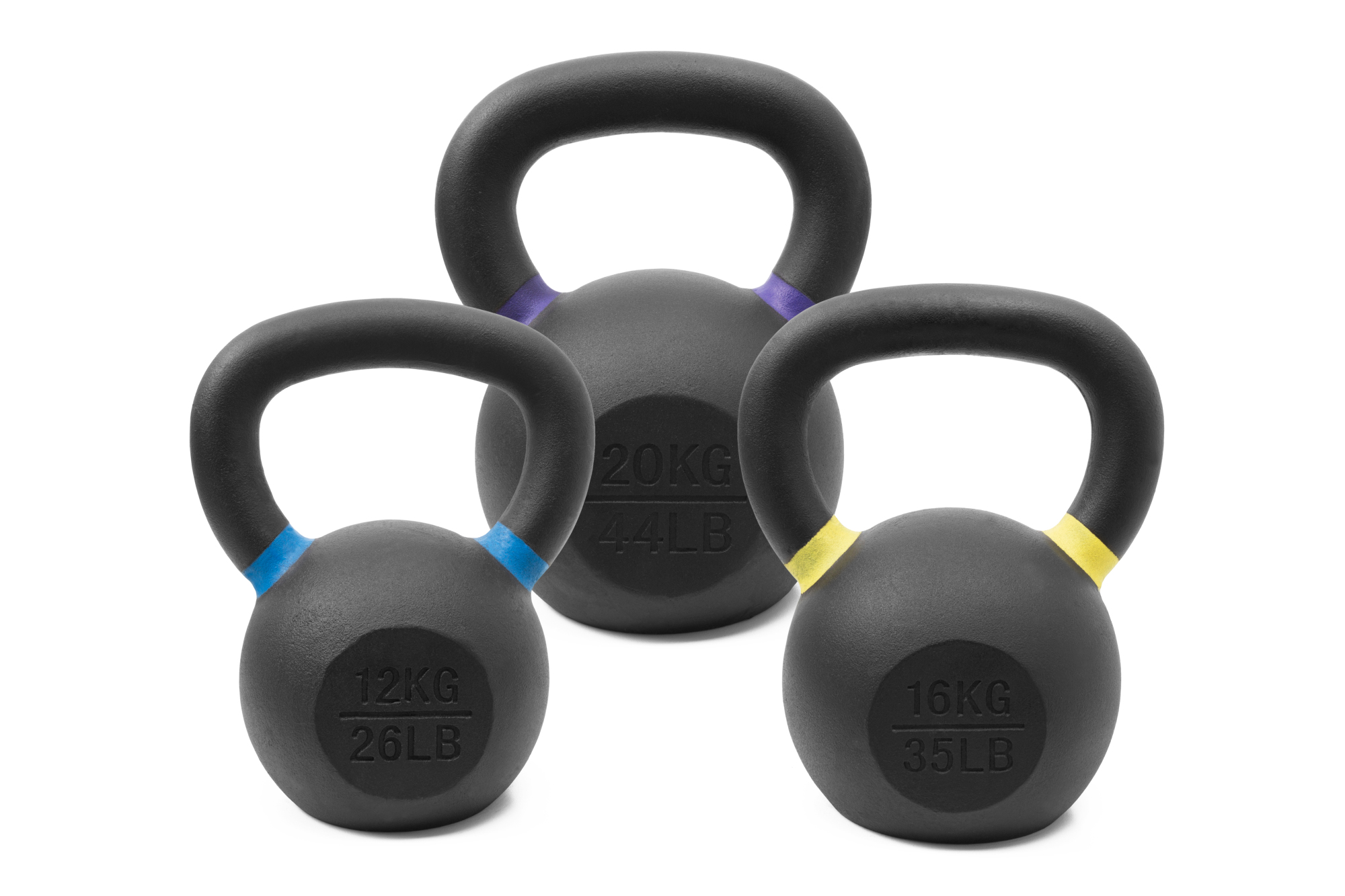Pivot Fitness Premium Cast Iron Kettlebell Combi Set 48 kg - Helisports