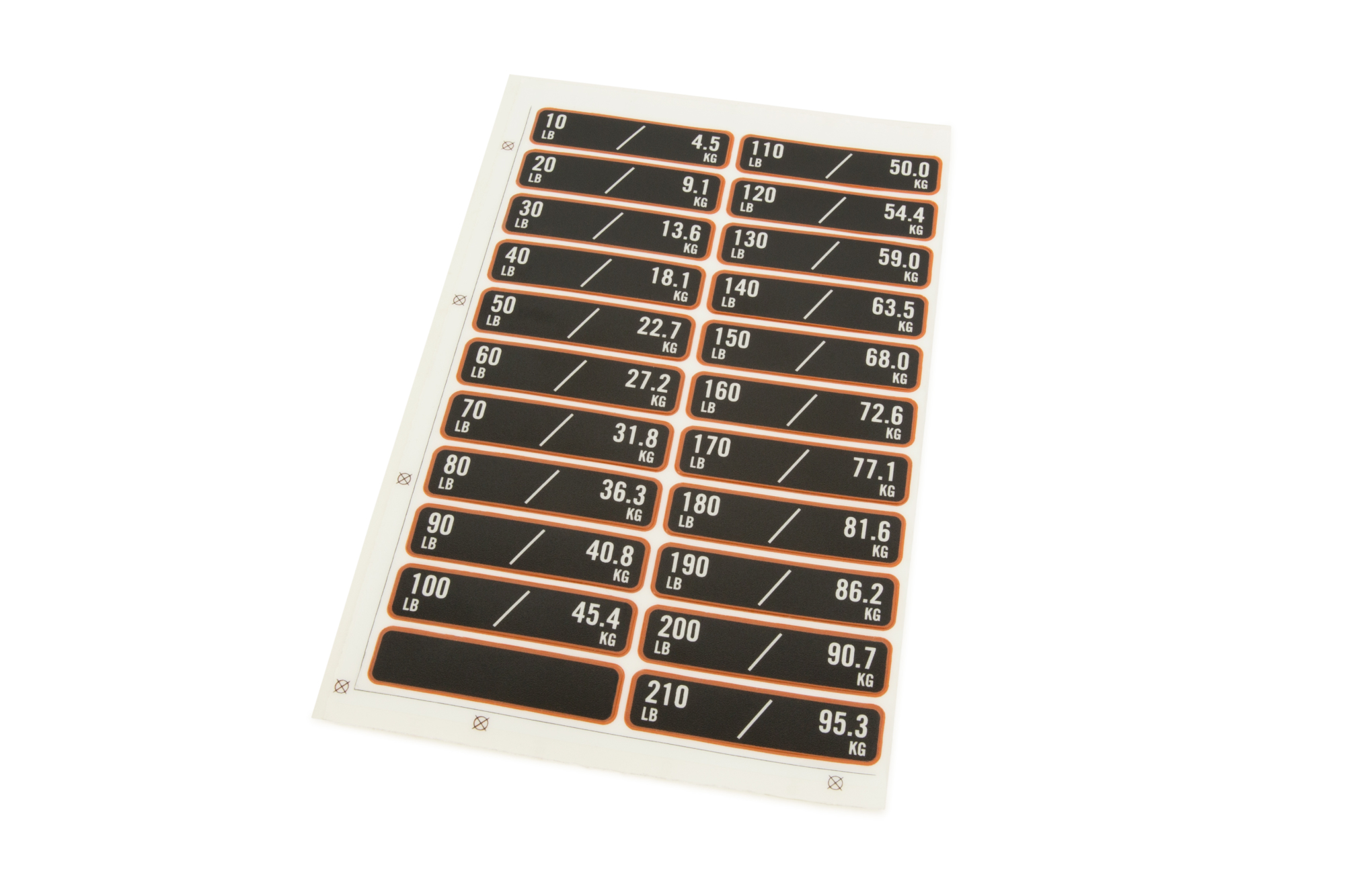 Pivot Fitness WS210 Weight Stack Stickers - Helisports